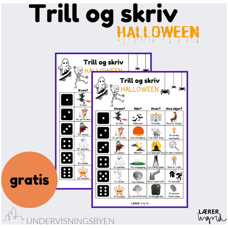 Trill og skriv Halloween bm+nn | Undervisningsbyen.no