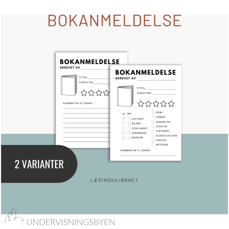 Enkel bokanmeldelse | Undervisningsbyen.no