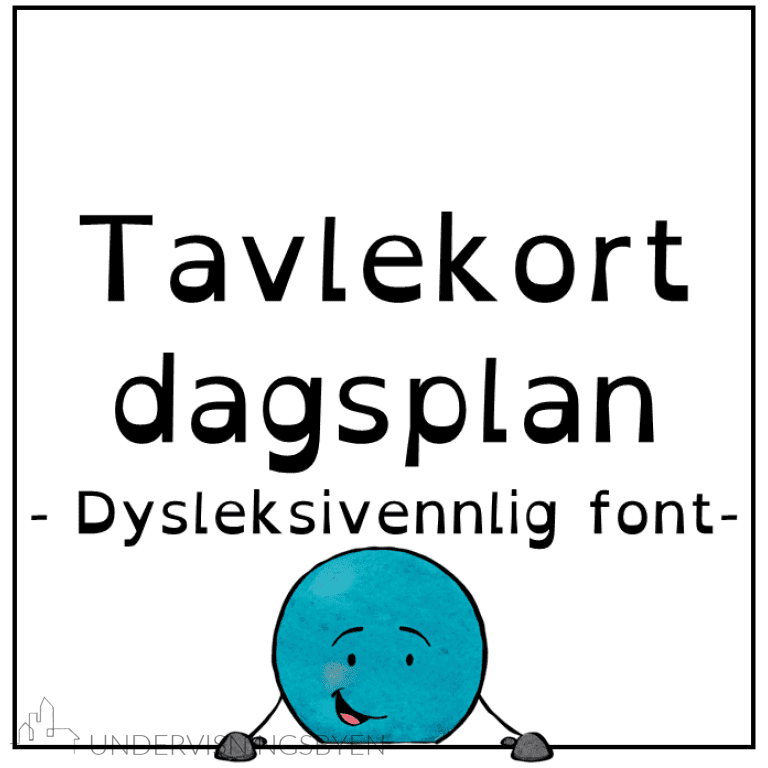 Samlepakke tavlekort - dagsplan, dag og dato - DYSLEKSIVENNLIG FONT ...