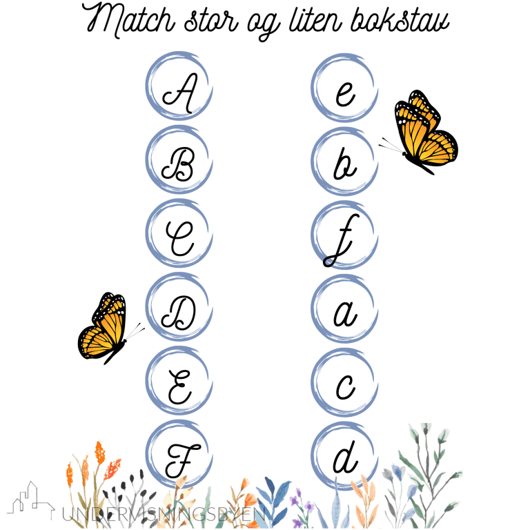 Match store og små bokstaver / stavskift / løkkeskrift / sporing ...