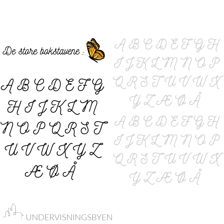 Match store og små bokstaver / stavskift / løkkeskrift / sporing ...