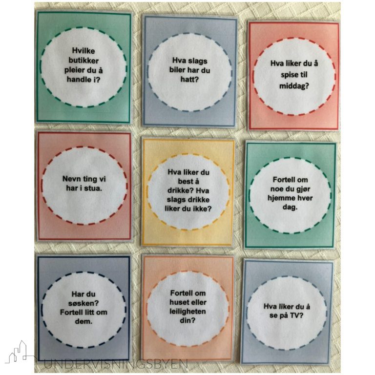 Samtale-kort | Undervisningsbyen.no