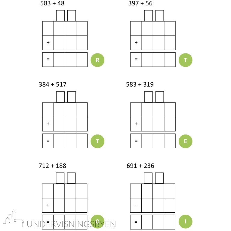 Oppstilling og addisjon MED tierovergang - to- og tre sifre - 144 ...
