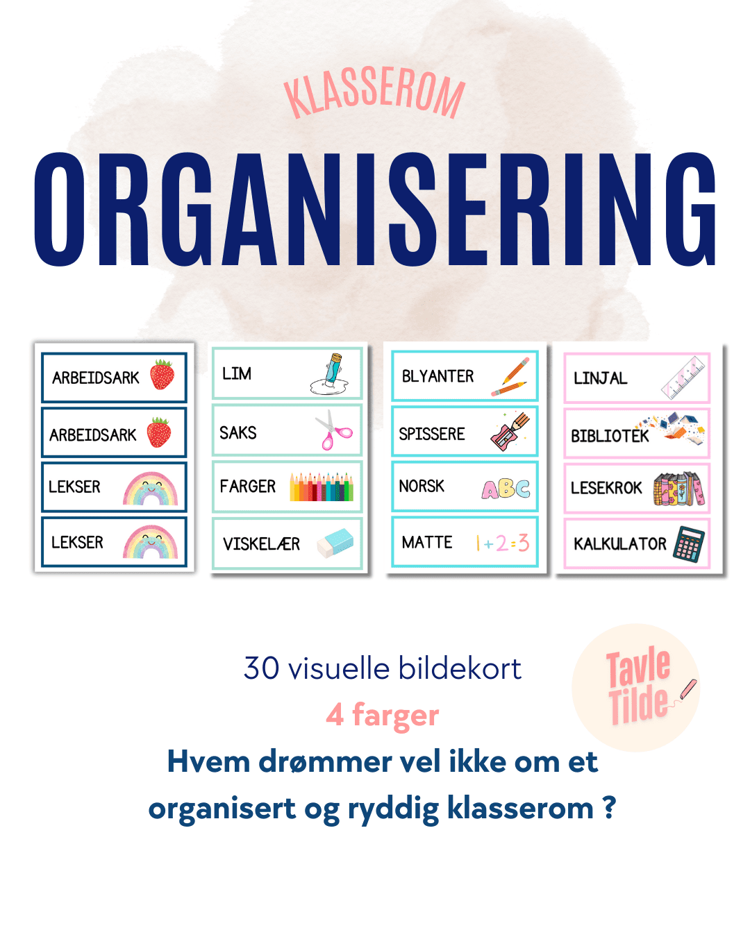 Organisering bildekort | Undervisningsbyen.no