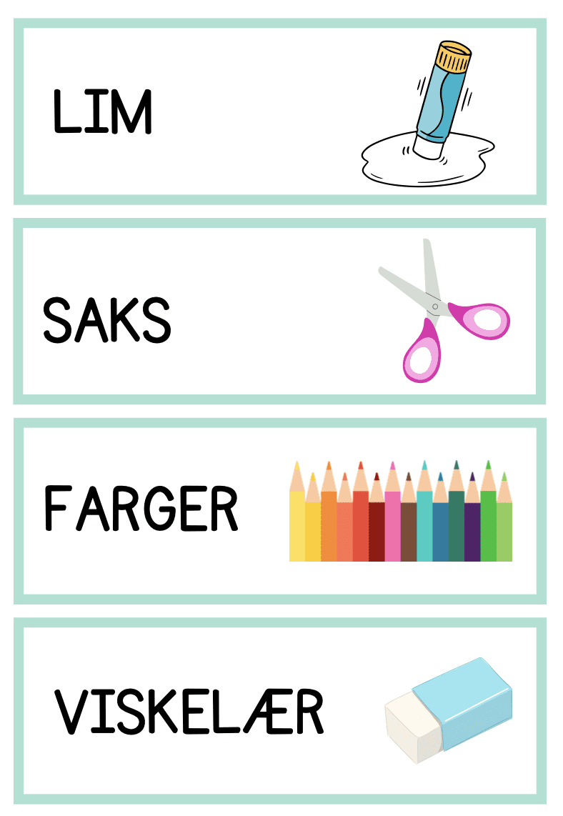 Organisering bildekort | Undervisningsbyen.no