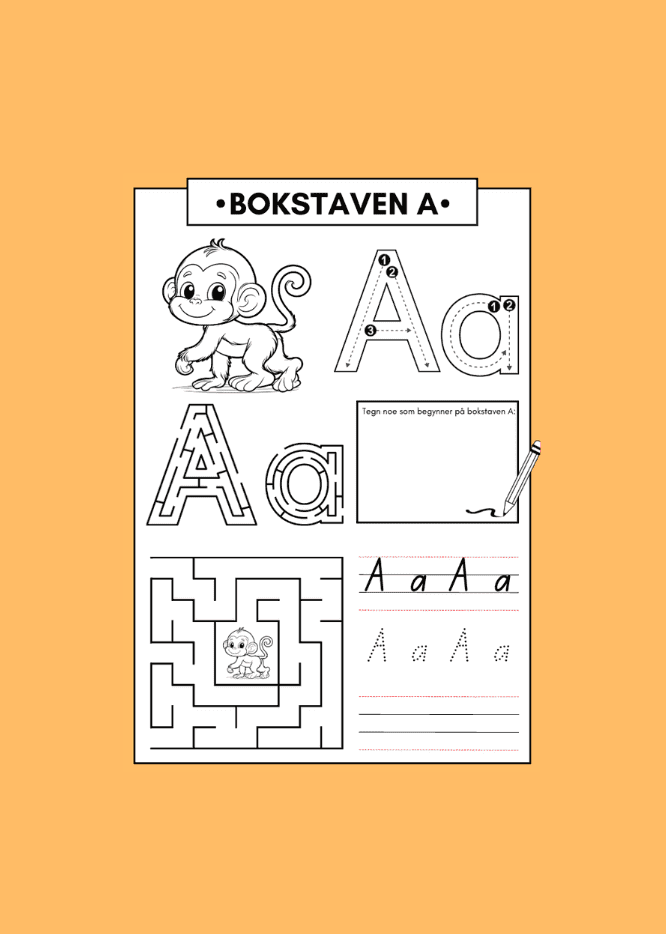 Bokstaven A | Undervisningsbyen.no