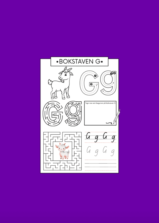 Bokstaven G | Undervisningsbyen.no