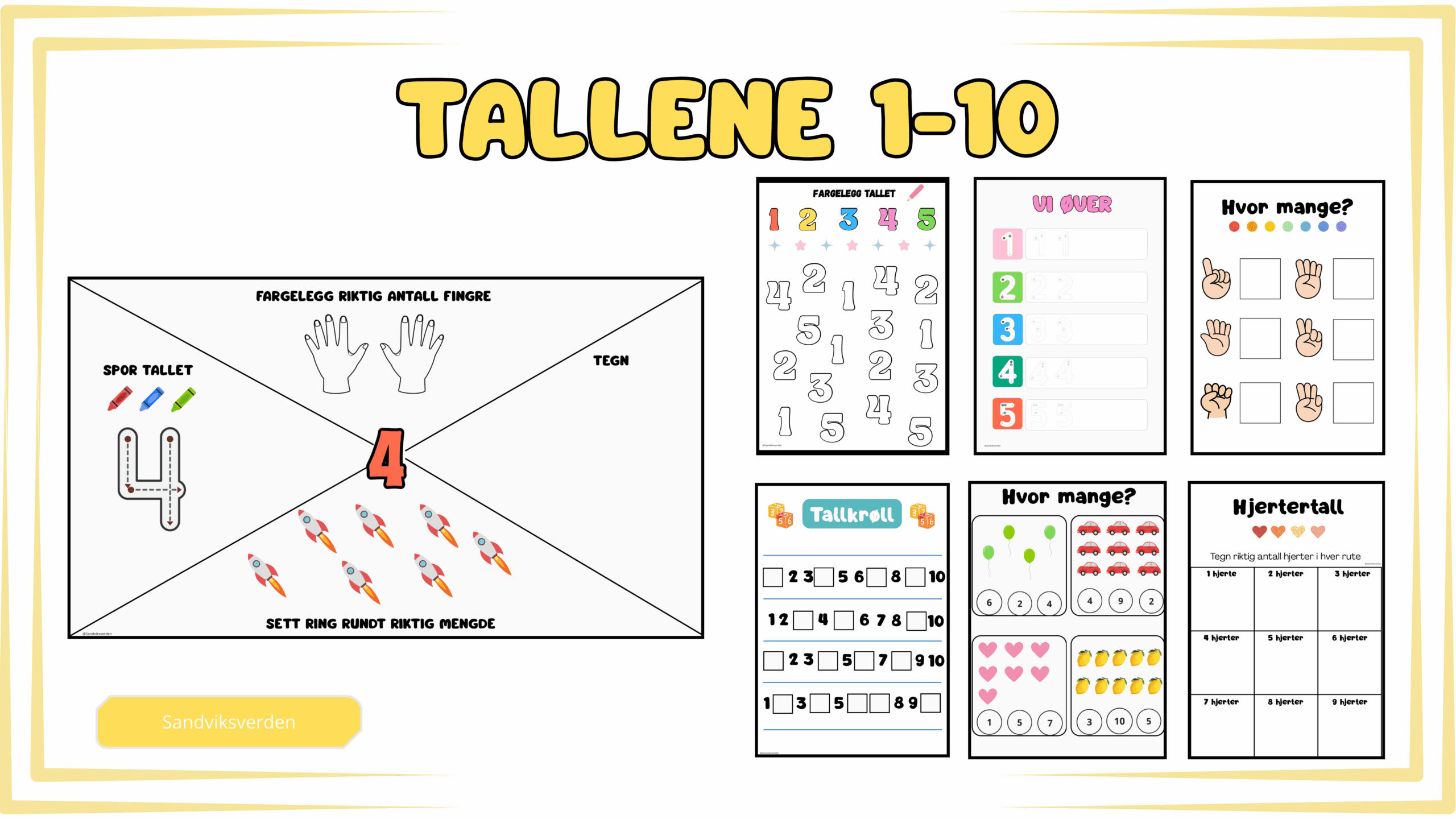 Tallene 1-10 | Undervisningsbyen.no