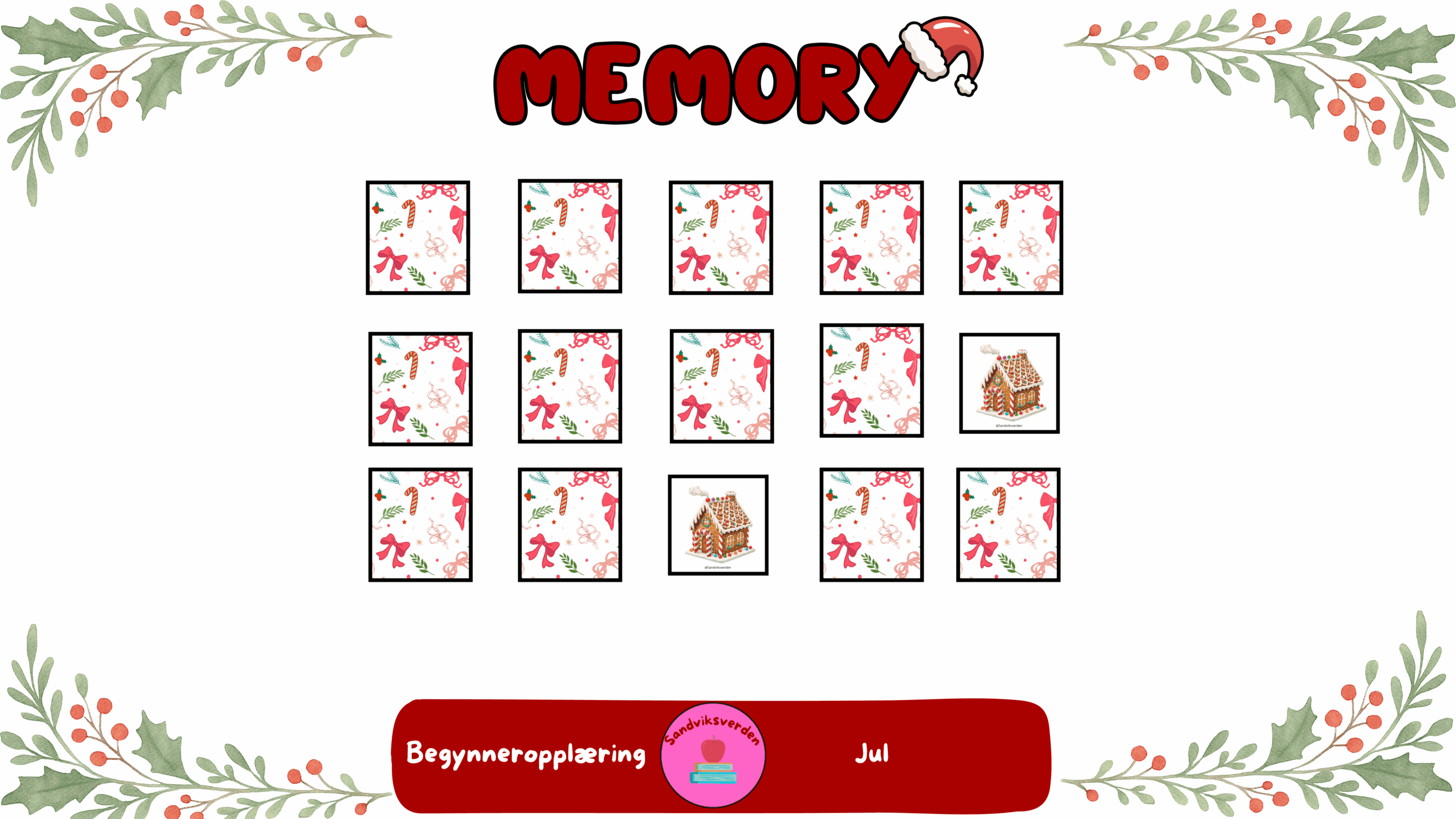 Memory- Jul | Undervisningsbyen.no
