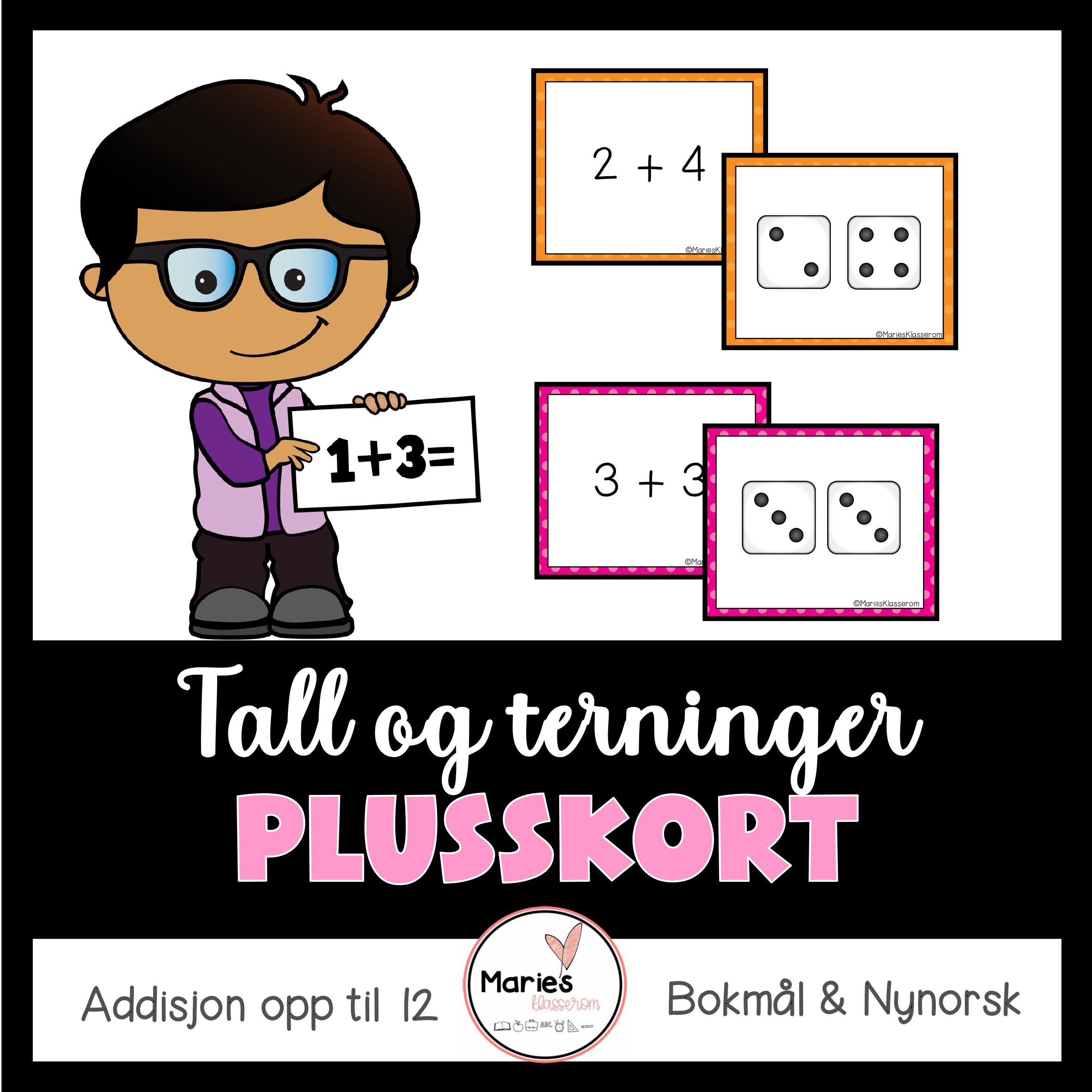 PLUSSKORT tall og terninger | Undervisningsbyen.no
