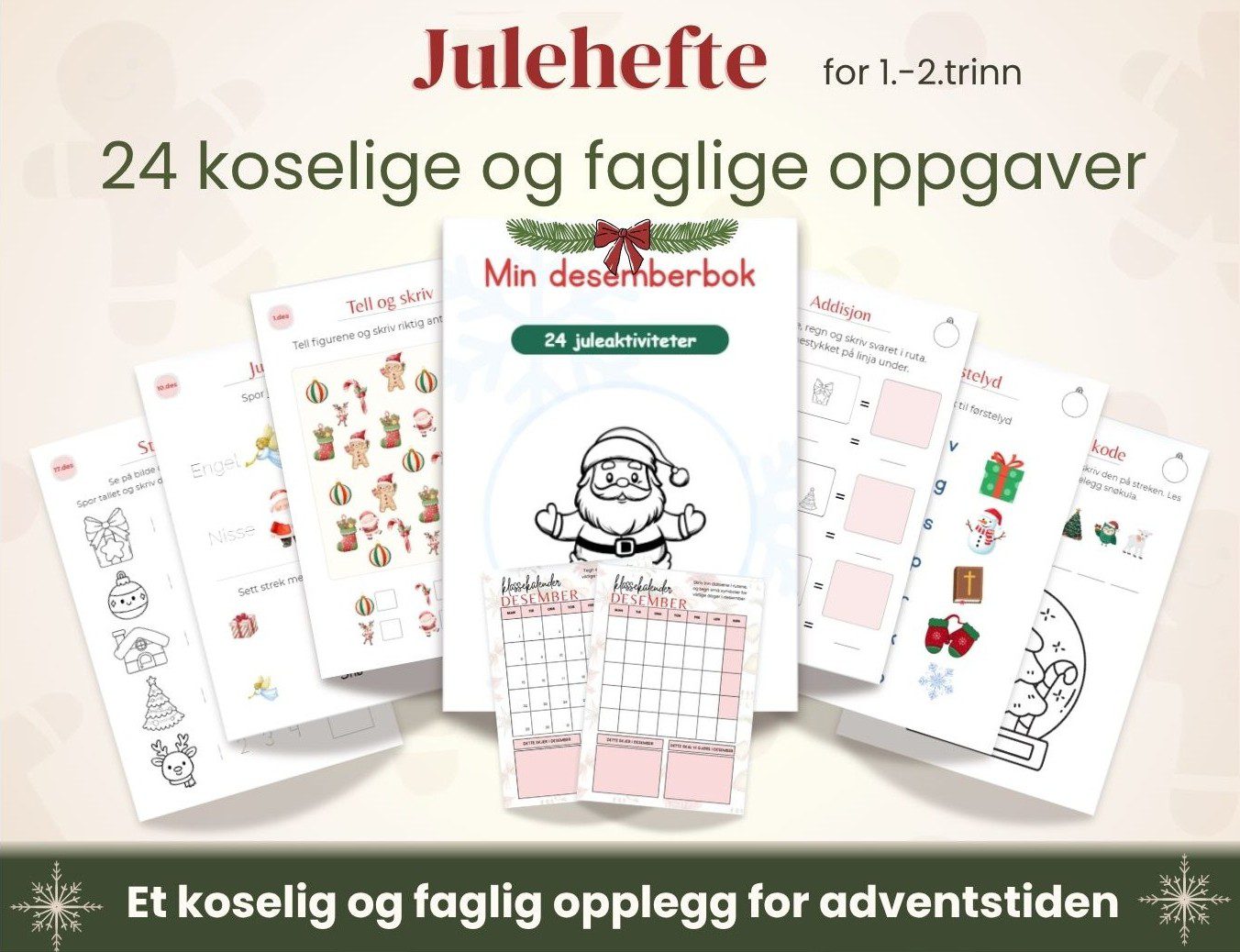 Julehefte 1.-2.trinn | Undervisningsbyen.no